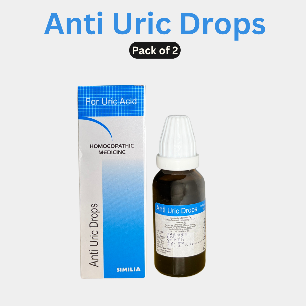 Anti Uric Drops 30ml (Pack of 2) – Similia Research Laboratory- Shop ...